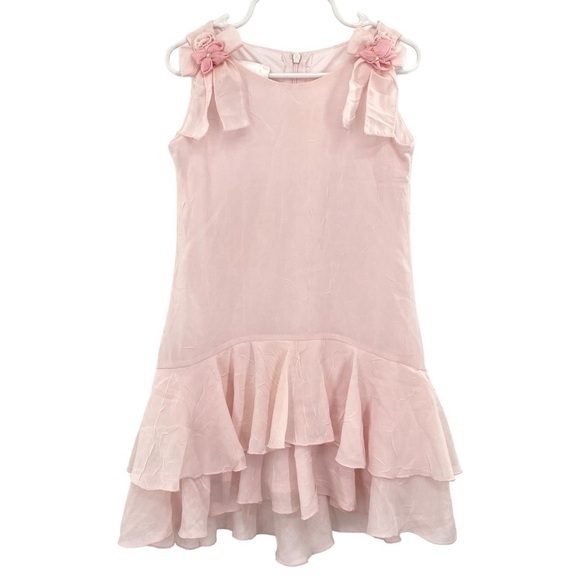 Biscotti | Dresses | Biscotti Girls Pink Crinkle Chiffon Dress | Poshmark